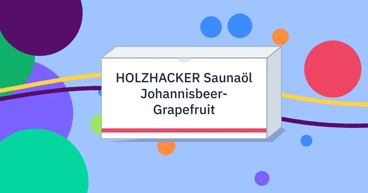 Symbolbild: Packung mit der Aufschrift HOLZHACKER Saunaöl Johannisbeer-Grapefruit (PZN 20892986) – Verfügbarkeit und Bezug in Apotheken in Frankfurt am Main