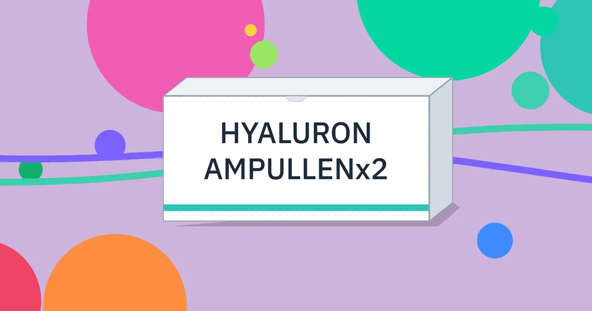 Symbolbild: Packung mit der Aufschrift HYALURON AMPULLENx2 (PZN 17230833) – Verfügbarkeit und Bezug in Apotheken in Frankfurt am Main