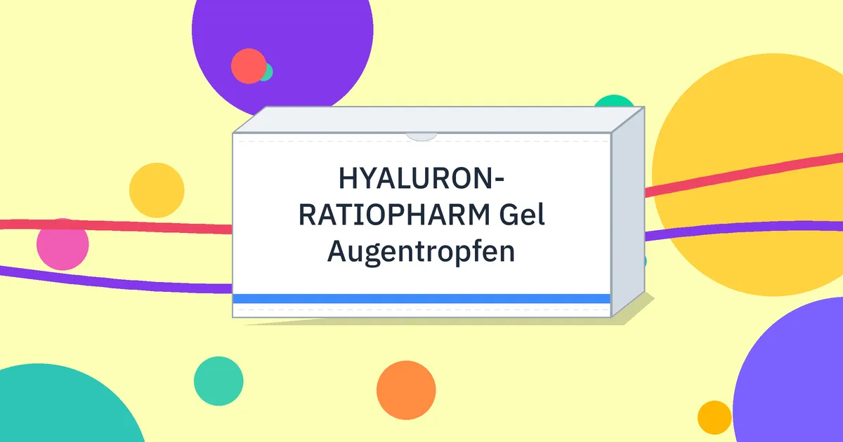 Symbolbild: Packung mit der Aufschrift HYALURON-RATIOPHARM Gel Augentropfen (PZN 16878437) – Verfügbarkeit und Bezug in Apotheken in Frankfurt am Main