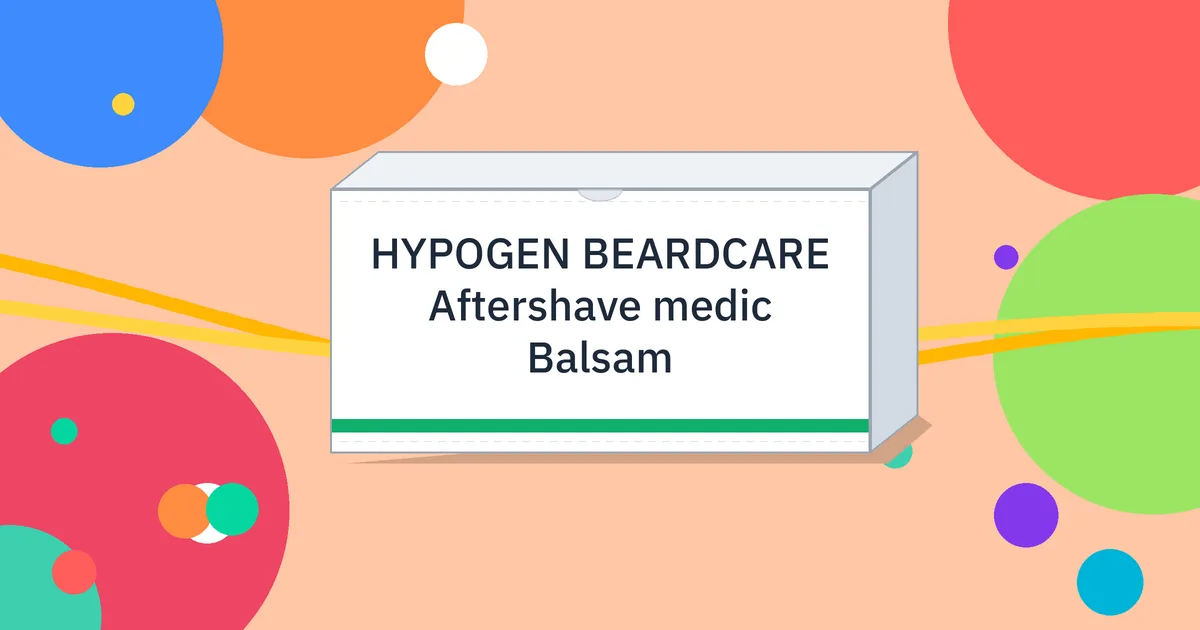 Symbolbild: Packung mit der Aufschrift HYPOGEN BEARDCARE Aftershave medic Balsam (PZN 20574795) – Verfügbarkeit und Bezug in Apotheken in Frankfurt am Main