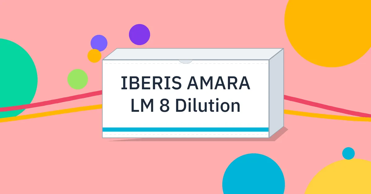 Symbolbild: Packung mit der Aufschrift IBERIS AMARA LM 8 Dilution (PZN 12891346) – Verfügbarkeit und Bezug in Apotheken in Frankfurt am Main