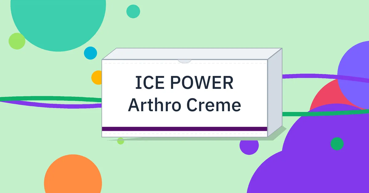 Symbolbild: Packung mit der Aufschrift ICE POWER Arthro Creme (PZN 12504970) – Verfügbarkeit und Bezug in Apotheken in Frankfurt am Main