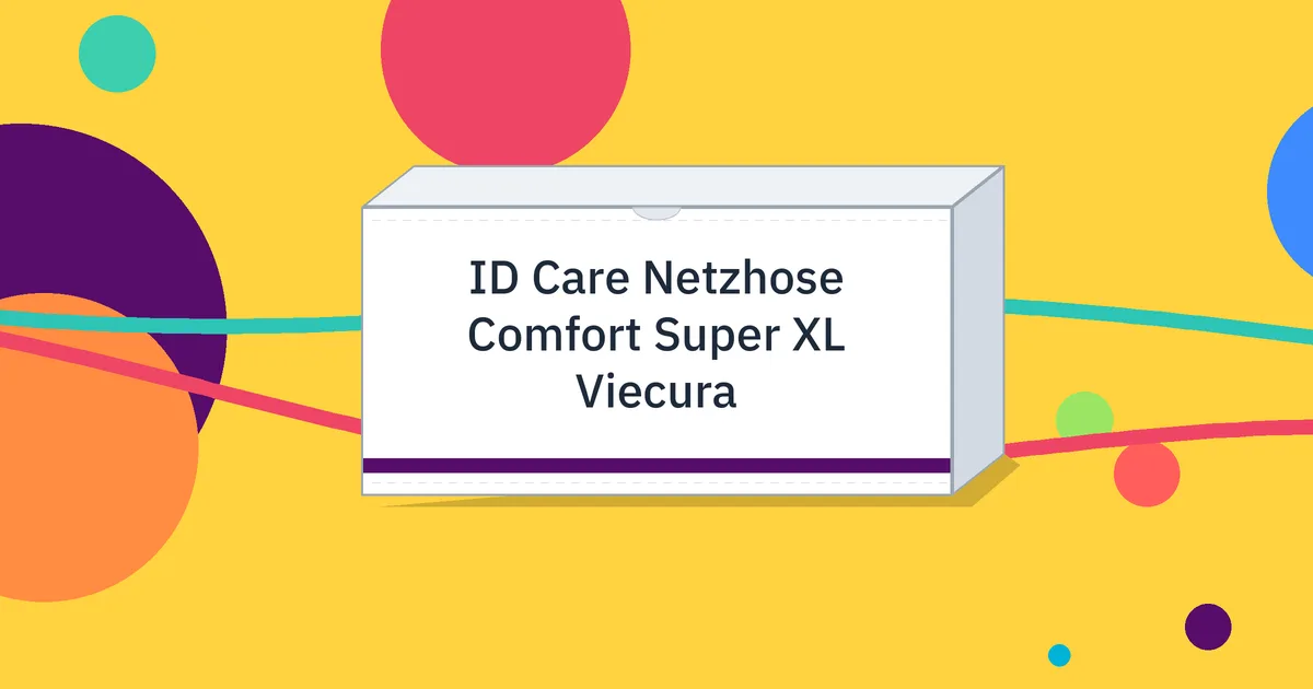 Symbolbild: Packung mit der Aufschrift ID Care Netzhose Comfort Super XL Viecura (PZN 19306664) – Verfügbarkeit und Bezug in Apotheken in Frankfurt am Main