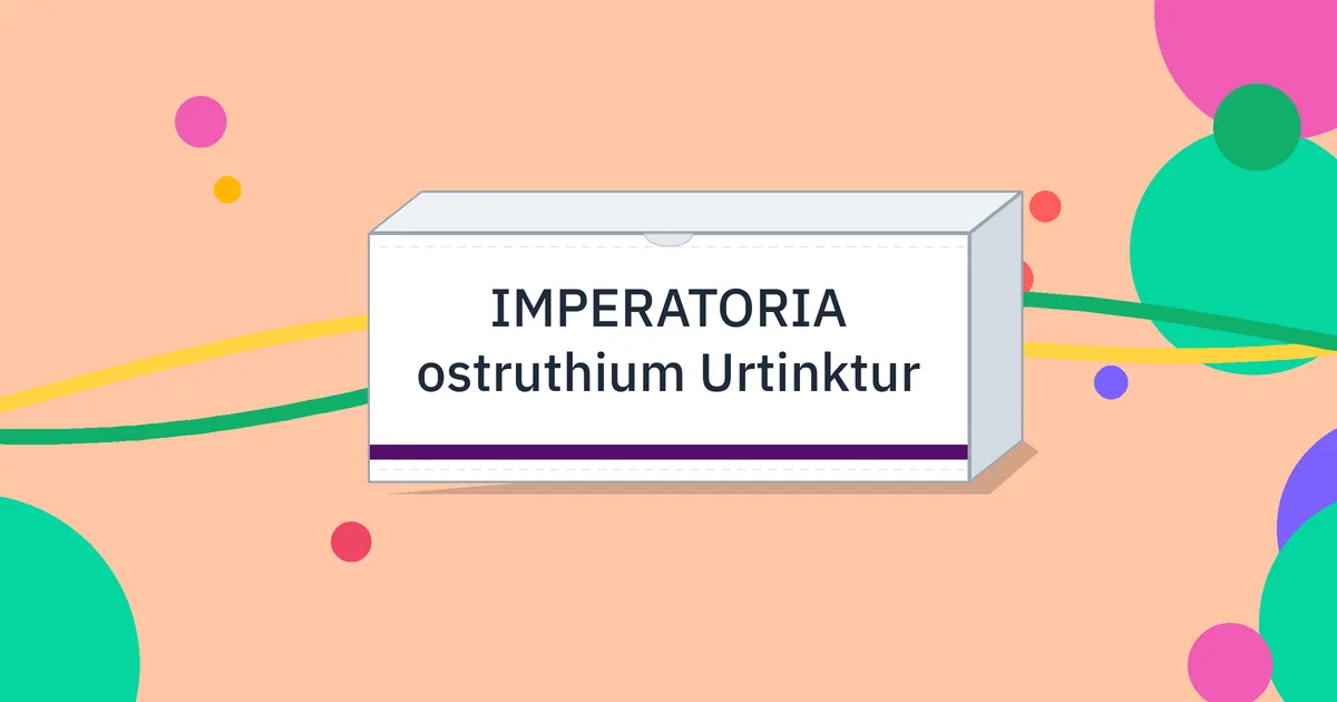 Symbolbild: Packung mit der Aufschrift IMPERATORIA ostruthium Urtinktur (PZN 07170403) – Verfügbarkeit und Bezug in Apotheken in Frankfurt am Main