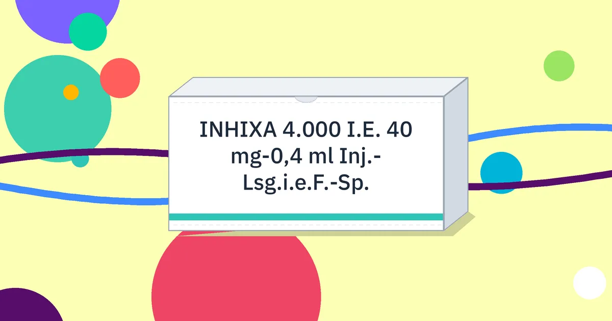 Symbolbild: Packung mit der Aufschrift INHIXA 4.000 I.E. 40 mg-0,4 ml Inj.-Lsg.i.e.F.-Sp. (PZN 14367046) – Verfügbarkeit und Bezug in Apotheken in Frankfurt am Main