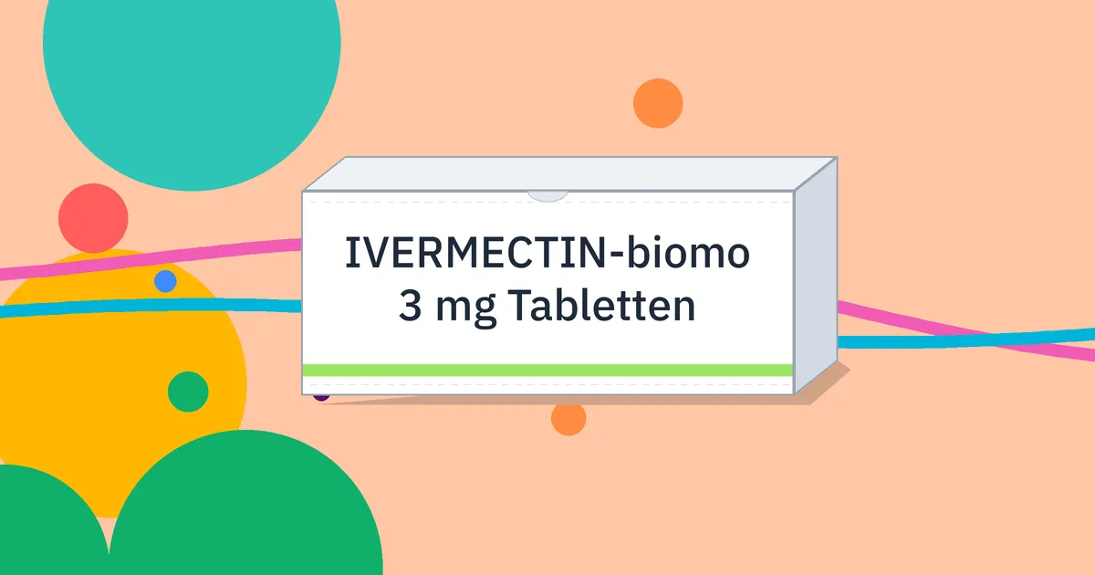 Symbolbild: Packung mit der Aufschrift IVERMECTIN-biomo 3 mg Tabletten (PZN 13868562) – Verfügbarkeit und Bezug in Apotheken in Frankfurt am Main
