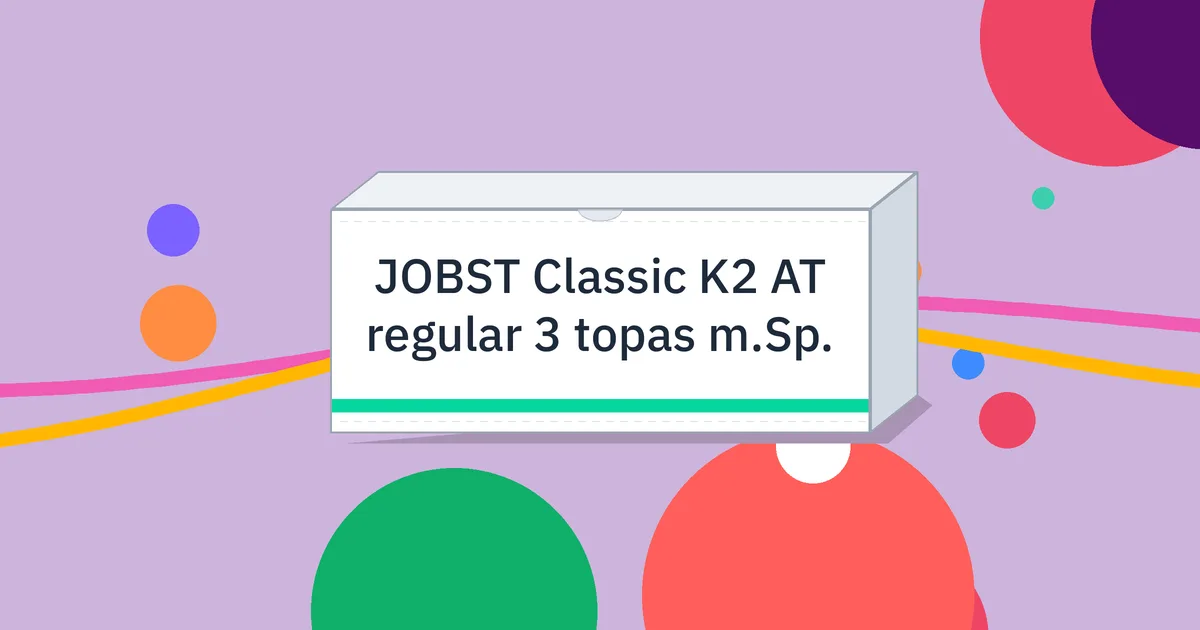 Symbolbild: Packung mit der Aufschrift JOBST Classic K2 AT regular 3 topas m.Sp. (PZN 13069097) – Verfügbarkeit und Bezug in Apotheken in Frankfurt am Main