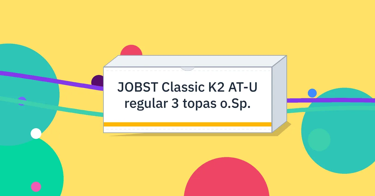 Symbolbild: Packung mit der Aufschrift JOBST Classic K2 AT-U regular 3 topas o.Sp. (PZN 13069720) – Verfügbarkeit und Bezug in Apotheken in Frankfurt am Main