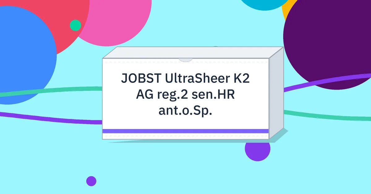 Symbolbild: Packung mit der Aufschrift JOBST UltraSheer K2 AG reg.2 sen.HR ant.o.Sp. (PZN 13146159) – Verfügbarkeit und Bezug in Apotheken in Frankfurt am Main