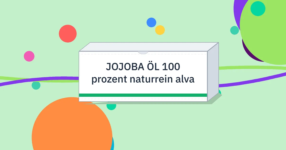 Symbolbild: Packung mit der Aufschrift JOJOBA ÖL 100 prozent naturrein alva (PZN 06640367) – Verfügbarkeit und Bezug in Apotheken in Frankfurt am Main