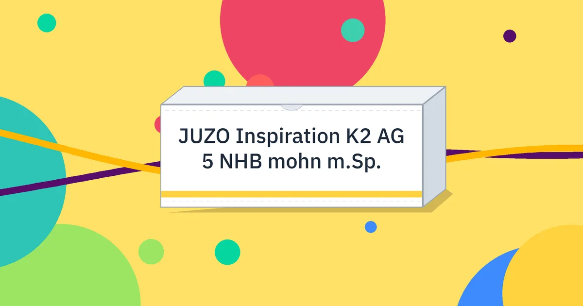 Symbolbild: Packung mit der Aufschrift JUZO Inspiration K2 AG 5 NHB mohn m.Sp. (PZN 14946436) – Verfügbarkeit und Bezug in Apotheken in Frankfurt am Main