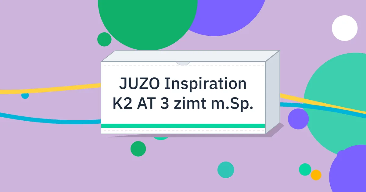 Symbolbild: Packung mit der Aufschrift JUZO Inspiration K2 AT 3 zimt m.Sp. (PZN 14926474) – Verfügbarkeit und Bezug in Apotheken in Frankfurt am Main