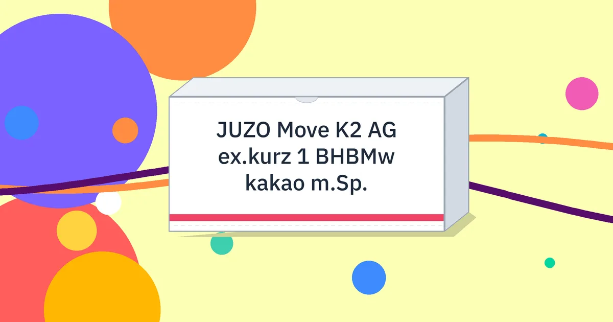 Symbolbild: Packung mit der Aufschrift JUZO Move K2 AG ex.kurz 1 BHBMw kakao m.Sp. (PZN 18564447) – Verfügbarkeit und Bezug in Apotheken in Frankfurt am Main