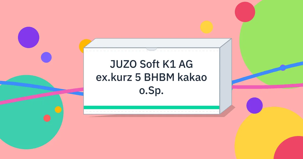 Symbolbild: Packung mit der Aufschrift JUZO Soft K1 AG ex.kurz 5 BHBM kakao o.Sp. (PZN 14858620) – Verfügbarkeit und Bezug in Apotheken in Frankfurt am Main