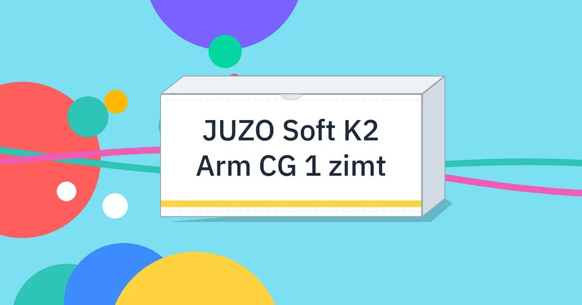 Symbolbild: Packung mit der Aufschrift JUZO Soft K2 Arm CG 1 zimt (PZN 15511976) – Verfügbarkeit und Bezug in Apotheken in Frankfurt am Main