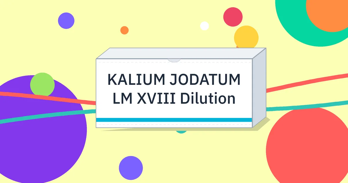 Symbolbild: Packung mit der Aufschrift KALIUM JODATUM LM XVIII Dilution (PZN 02821445) – Verfügbarkeit und Bezug in Apotheken in Frankfurt am Main