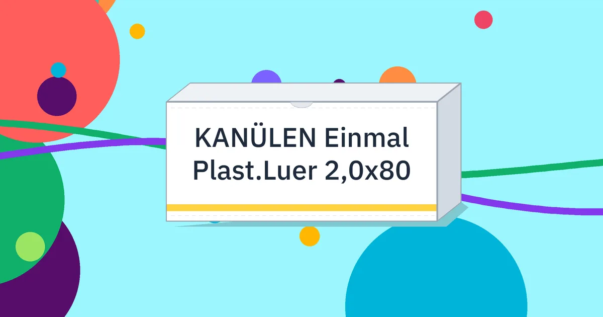 Symbolbild: Packung mit der Aufschrift KANÜLEN Einmal Plast.Luer 2,0x80 (PZN 02440795) – Verfügbarkeit und Bezug in Apotheken in Frankfurt am Main