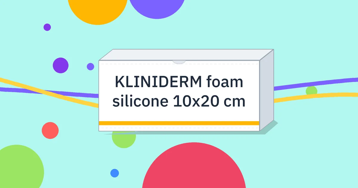 Symbolbild: Packung mit der Aufschrift KLINIDERM foam silicone 10x20 cm (PZN 15783580) – Verfügbarkeit und Bezug in Apotheken in Frankfurt am Main