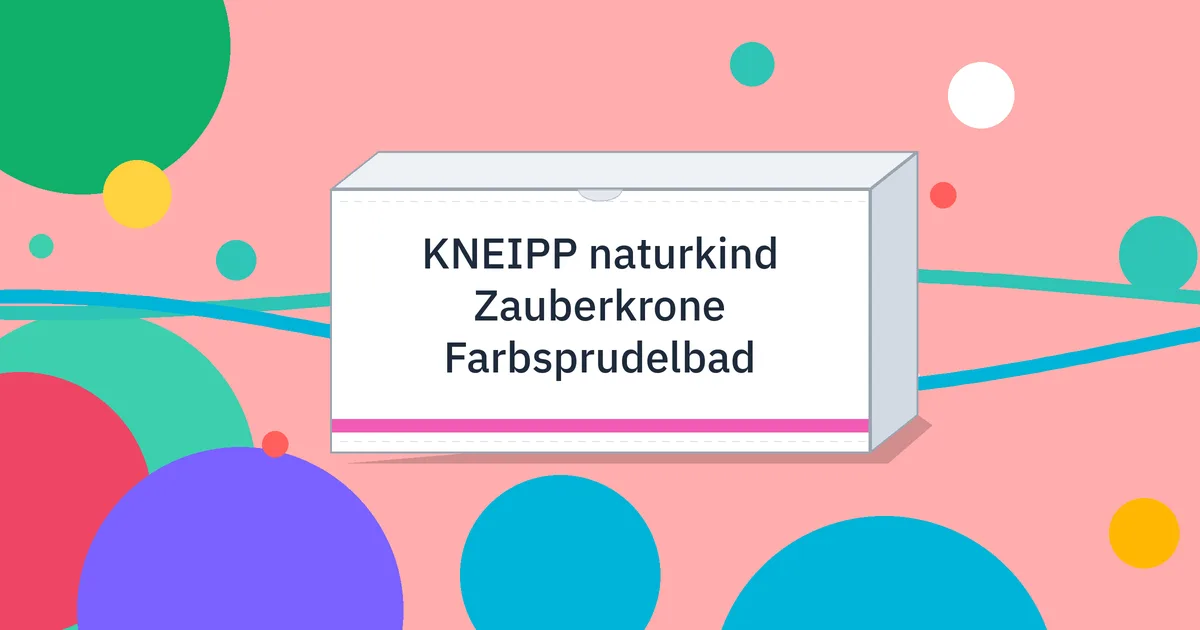 Symbolbild: Packung mit der Aufschrift KNEIPP naturkind Zauberkrone Farbsprudelbad (PZN 19829362) – Verfügbarkeit und Bezug in Apotheken in Frankfurt am Main