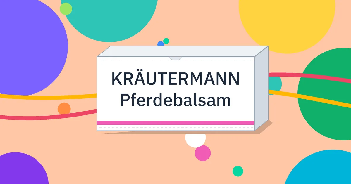 Symbolbild: Packung mit der Aufschrift KRÄUTERMANN Pferdebalsam (PZN 18424746) – Verfügbarkeit und Bezug in Apotheken in Frankfurt am Main