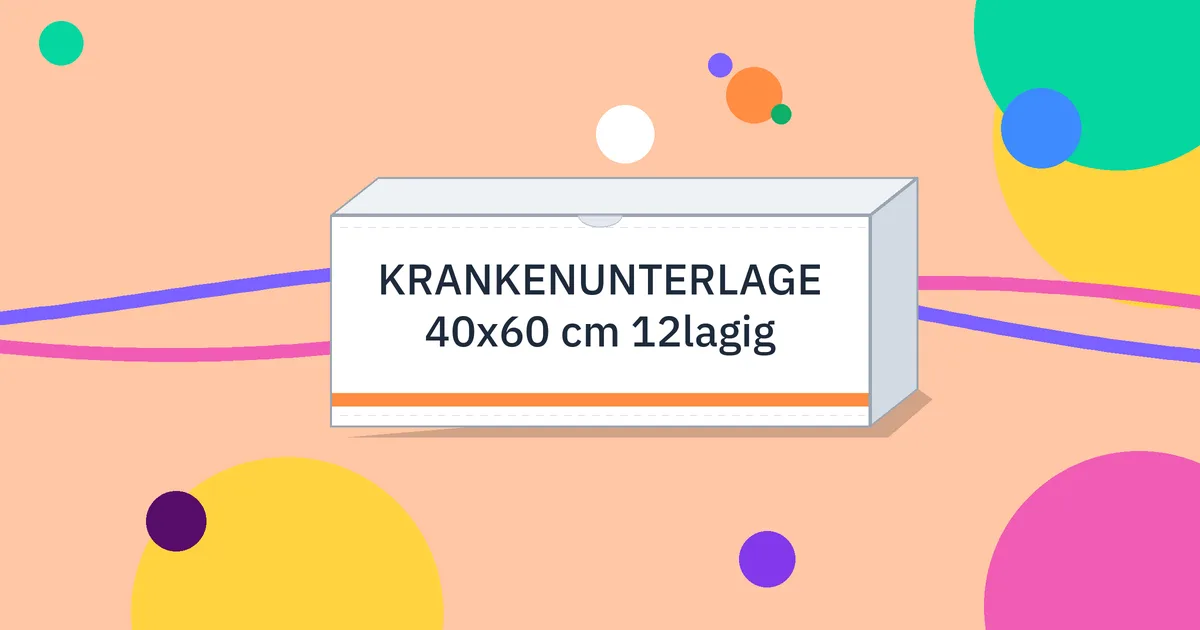 Symbolbild: Packung mit der Aufschrift KRANKENUNTERLAGE 40x60 cm 12lagig (PZN 09301772) – Verfügbarkeit und Bezug in Apotheken in Frankfurt am Main