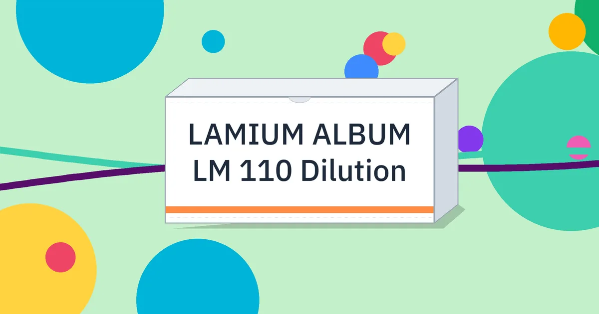 Symbolbild: Packung mit der Aufschrift LAMIUM ALBUM LM 110 Dilution (PZN 13522042) – Verfügbarkeit und Bezug in Apotheken in Frankfurt am Main