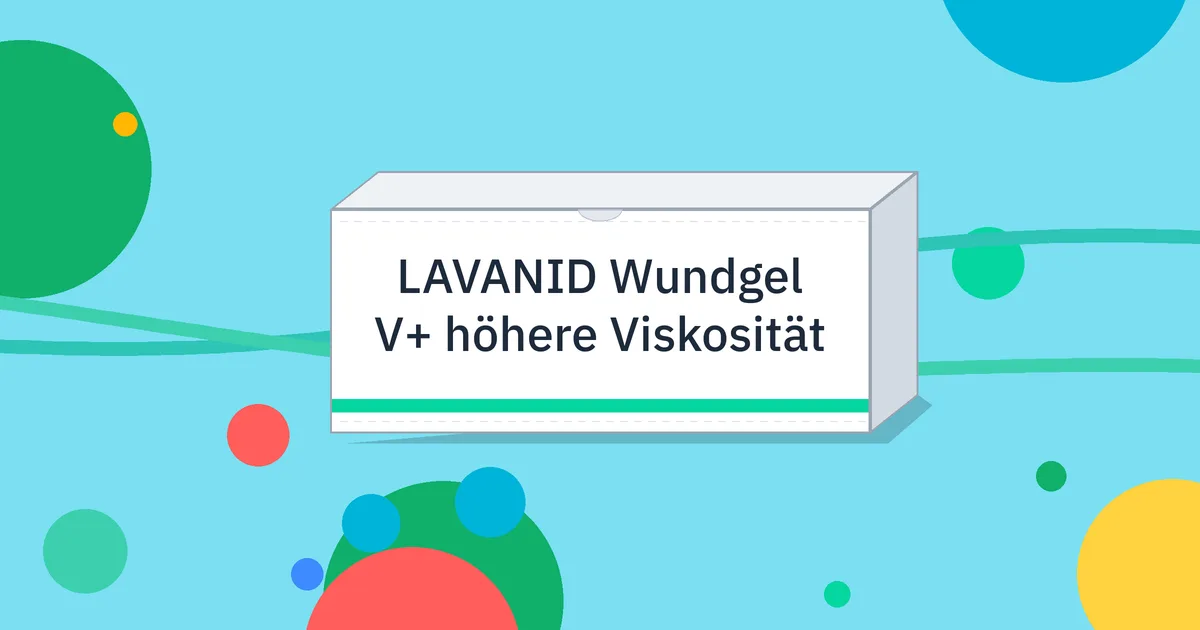 Symbolbild: Packung mit der Aufschrift LAVANID Wundgel V+ höhere Viskosität (PZN 19627552) – Verfügbarkeit und Bezug in Apotheken in Frankfurt am Main