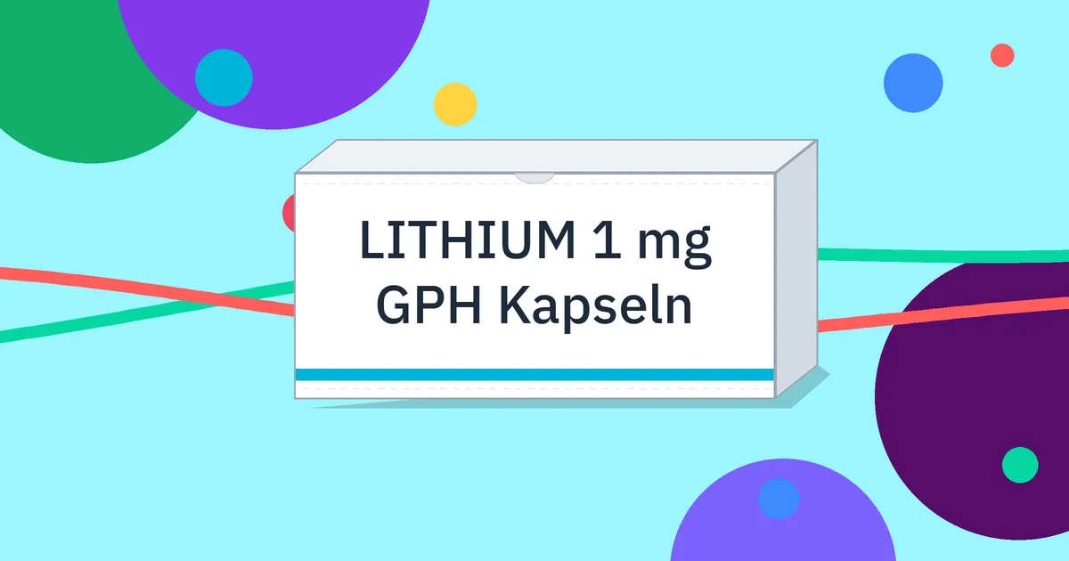 Symbolbild: Packung mit der Aufschrift LITHIUM 1 mg GPH Kapseln (PZN 19540466) – Verfügbarkeit und Bezug in Apotheken in Frankfurt am Main