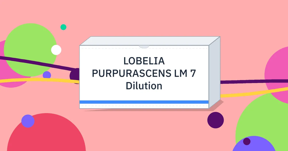 Symbolbild: Packung mit der Aufschrift LOBELIA PURPURASCENS LM 7 Dilution (PZN 13534252) – Verfügbarkeit und Bezug in Apotheken in Frankfurt am Main