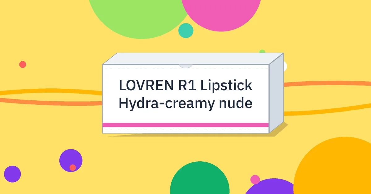 Symbolbild: Packung mit der Aufschrift LOVREN R1 Lipstick Hydra-creamy nude (PZN 20030486) – Verfügbarkeit und Bezug in Apotheken in Frankfurt am Main