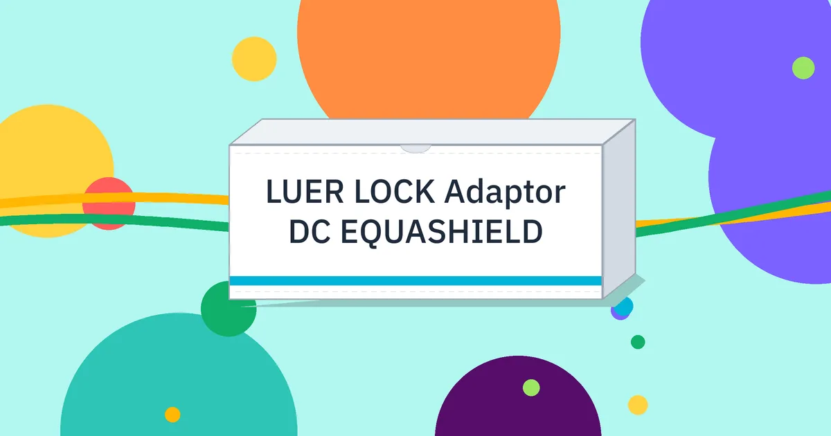 Symbolbild: Packung mit der Aufschrift LUER LOCK Adaptor DC EQUASHIELD (PZN 19948204) – Verfügbarkeit und Bezug in Apotheken in Frankfurt am Main