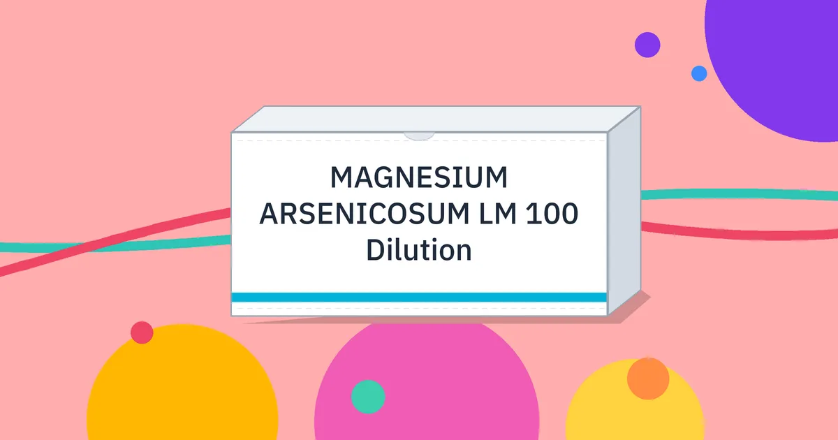 Symbolbild: Packung mit der Aufschrift MAGNESIUM ARSENICOSUM LM 100 Dilution (PZN 12936422) – Verfügbarkeit und Bezug in Apotheken in Frankfurt am Main