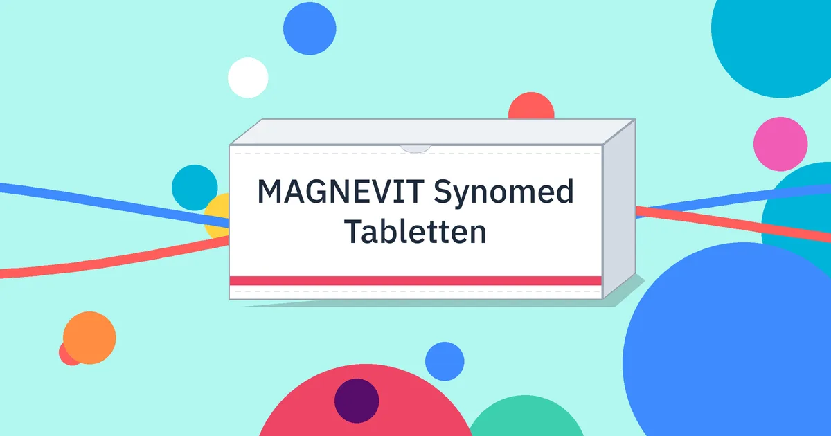 Symbolbild: Packung mit der Aufschrift MAGNEVIT Synomed Tabletten (PZN 00664906) – Verfügbarkeit und Bezug in Apotheken in Frankfurt am Main