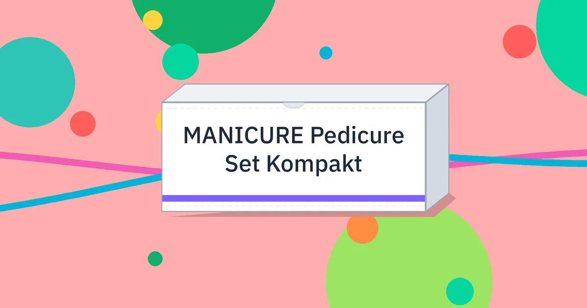 Symbolbild: Packung mit der Aufschrift MANICURE Pedicure Set Kompakt (PZN 01401468) – Verfügbarkeit und Bezug in Apotheken in Frankfurt am Main