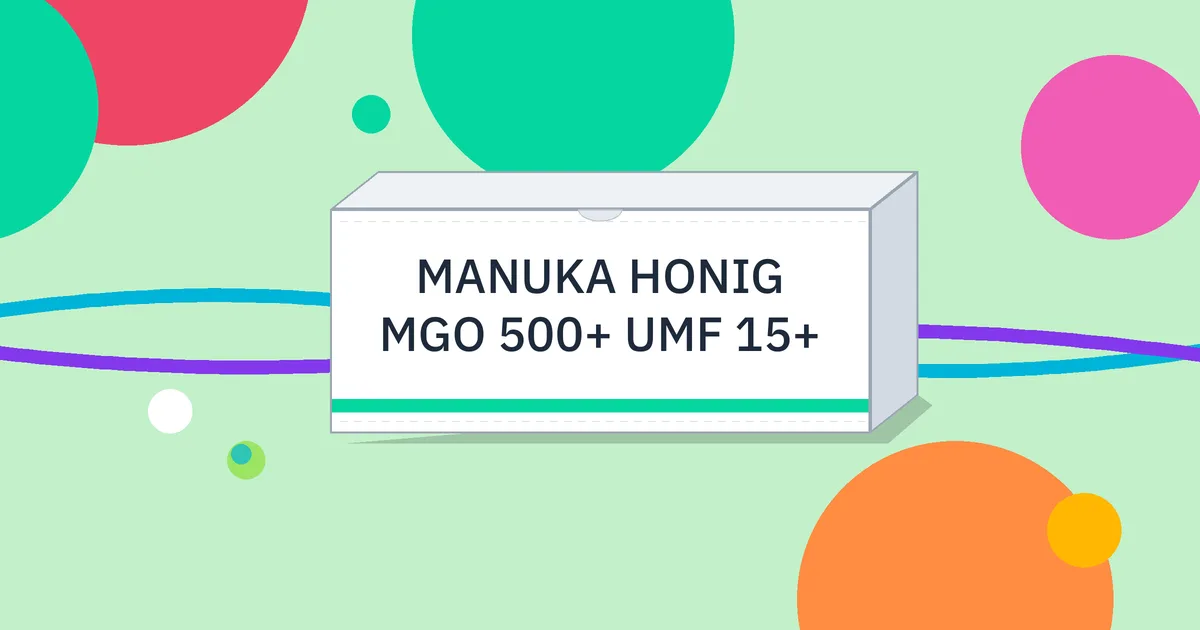 Symbolbild: Packung mit der Aufschrift MANUKA HONIG MGO 500+ UMF 15+ (PZN 16809206) – Verfügbarkeit und Bezug in Apotheken in Frankfurt am Main