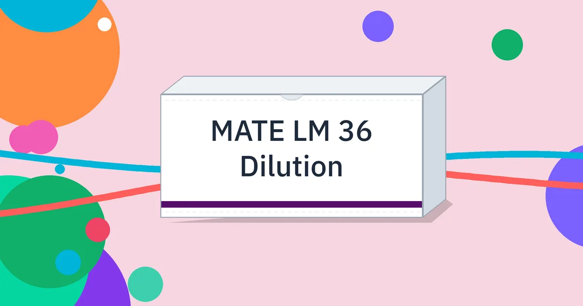 Symbolbild: Packung mit der Aufschrift MATE LM 36 Dilution (PZN 12947199) – Verfügbarkeit und Bezug in Apotheken in Frankfurt am Main