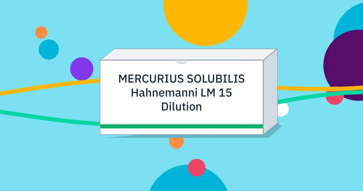 Symbolbild: Packung mit der Aufschrift MERCURIUS SOLUBILIS Hahnemanni LM 15 Dilution (PZN 12954101) – Verfügbarkeit und Bezug in Apotheken in Frankfurt am Main