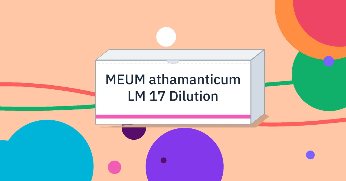 Symbolbild: Packung mit der Aufschrift MEUM athamanticum LM 17 Dilution (PZN 13607554) – Verfügbarkeit und Bezug in Apotheken in Frankfurt am Main