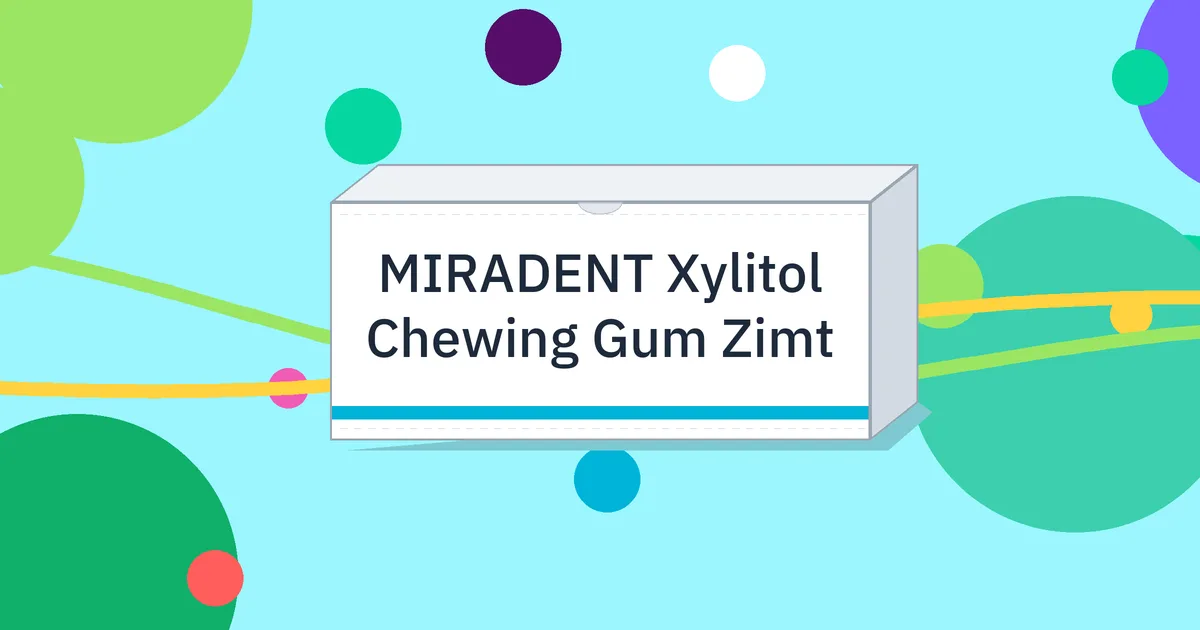 Symbolbild: Packung mit der Aufschrift MIRADENT Xylitol Chewing Gum Zimt (PZN 04302784) – Verfügbarkeit und Bezug in Apotheken in Frankfurt am Main