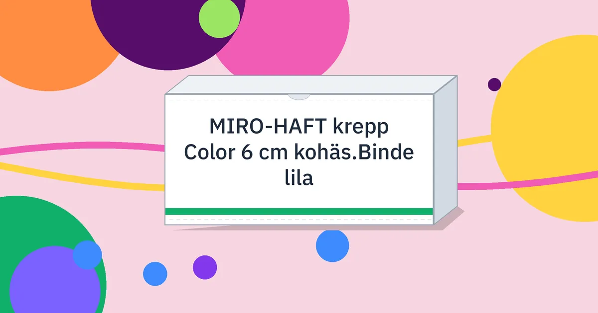 Symbolbild: Packung mit der Aufschrift MIRO-HAFT krepp Color 6 cm kohäs.Binde lila (PZN 07698624) – Verfügbarkeit und Bezug in Apotheken in Frankfurt am Main