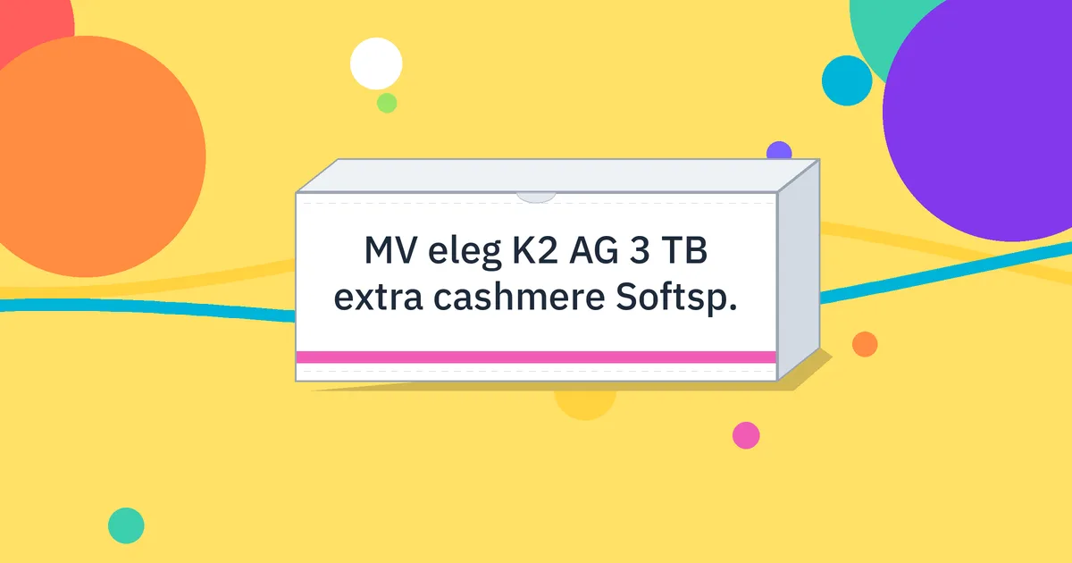 Symbolbild: Packung mit der Aufschrift MV eleg K2 AG 3 TB extra cashmere Softsp. (PZN 14678243) – Verfügbarkeit und Bezug in Apotheken in Frankfurt am Main