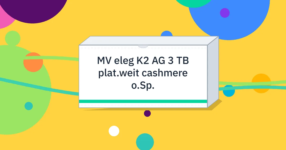 Symbolbild: Packung mit der Aufschrift MV eleg K2 AG 3 TB plat.weit cashmere o.Sp. (PZN 14677491) – Verfügbarkeit und Bezug in Apotheken in Frankfurt am Main