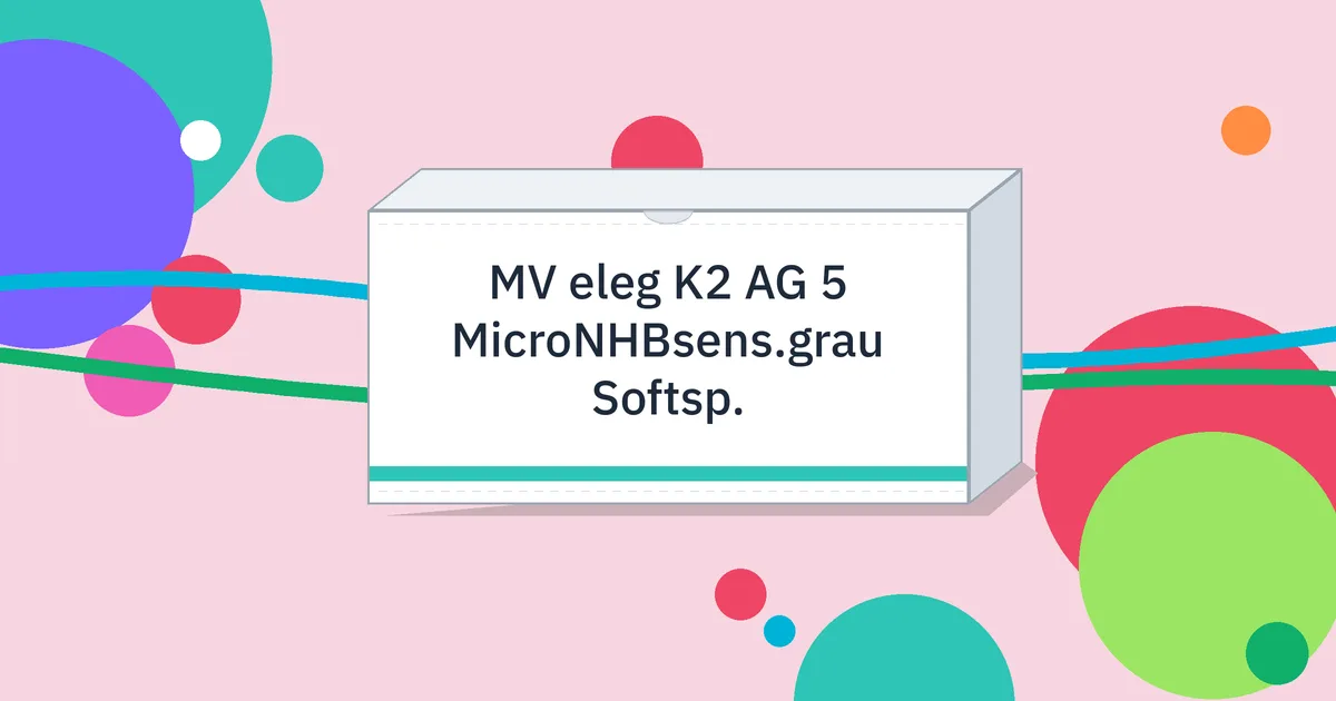 Symbolbild: Packung mit der Aufschrift MV eleg K2 AG 5 MicroNHBsens.grau Softsp. (PZN 18930343) – Verfügbarkeit und Bezug in Apotheken in Frankfurt am Main