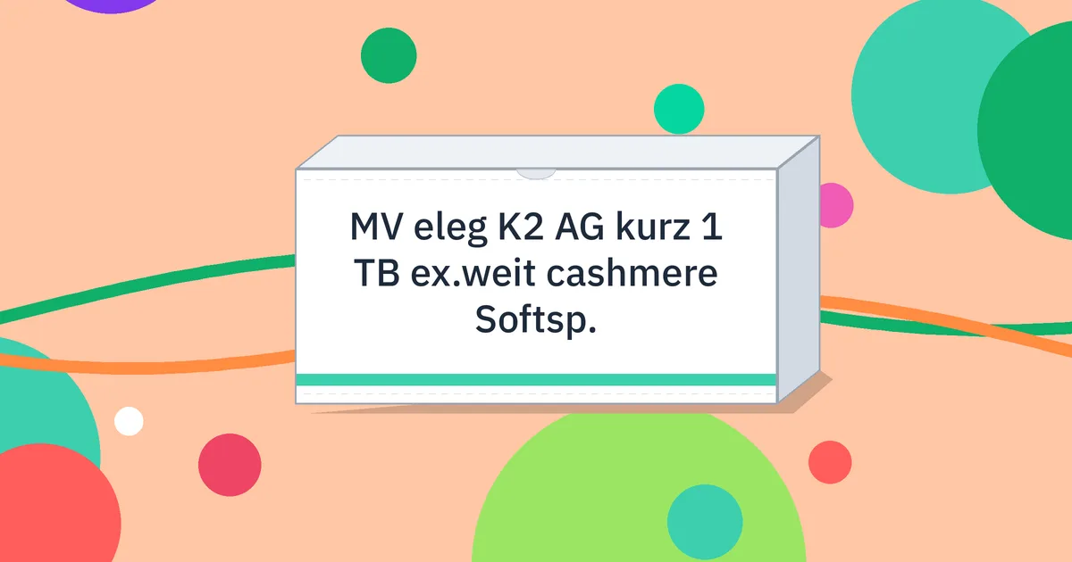 Symbolbild: Packung mit der Aufschrift MV eleg K2 AG kurz 1 TB ex.weit cashmere Softsp. (PZN 15273778) – Verfügbarkeit und Bezug in Apotheken in Frankfurt am Main
