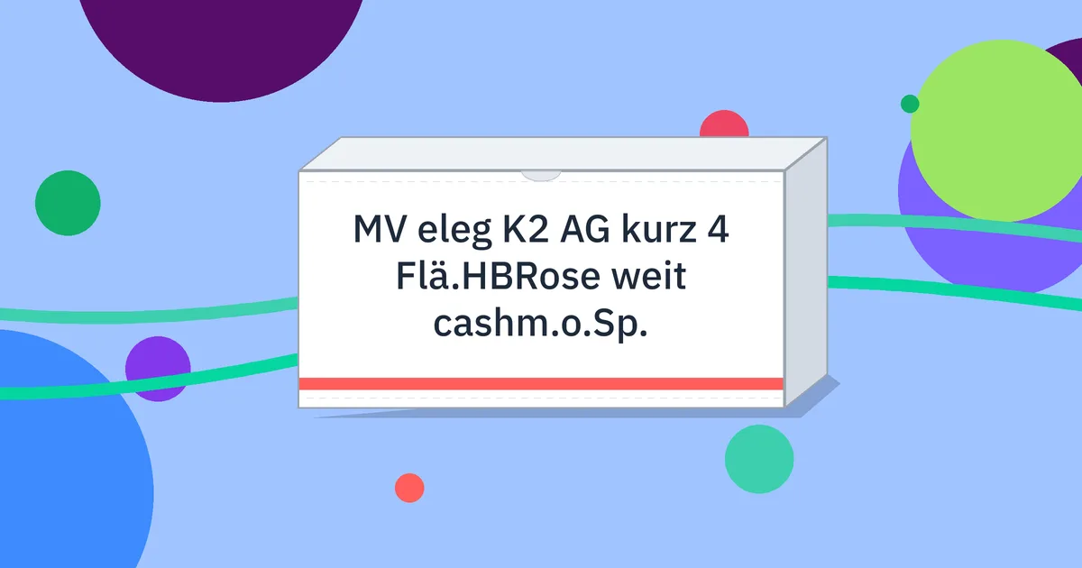 Symbolbild: Packung mit der Aufschrift MV eleg K2 AG kurz 4 Flä.HBRose weit cashm.o.Sp. (PZN 15705551) – Verfügbarkeit und Bezug in Apotheken in Frankfurt am Main