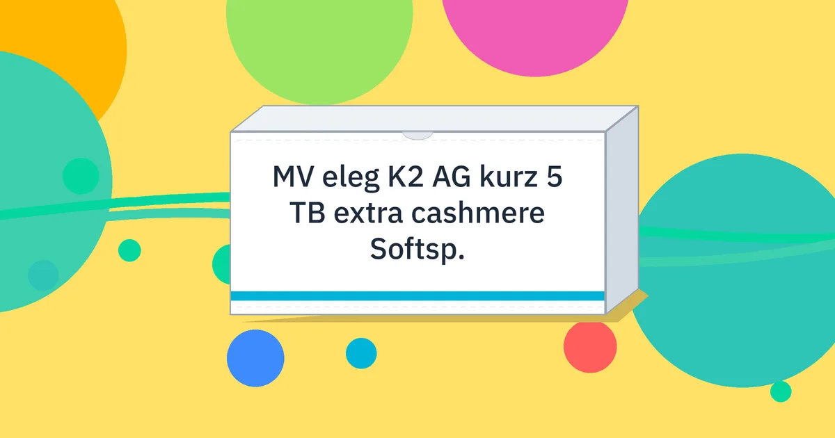 Symbolbild: Packung mit der Aufschrift MV eleg K2 AG kurz 5 TB extra cashmere Softsp. (PZN 14673783) – Verfügbarkeit und Bezug in Apotheken in Frankfurt am Main