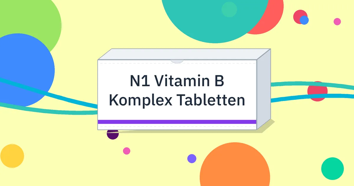 Symbolbild: Packung mit der Aufschrift N1 Vitamin B Komplex Tabletten (PZN 16929583) – Verfügbarkeit und Bezug in Apotheken in Frankfurt am Main