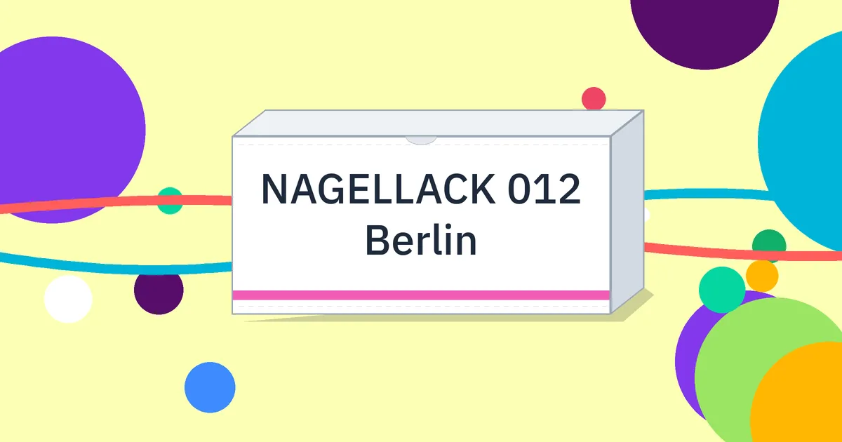 Symbolbild: Packung mit der Aufschrift NAGELLACK 012 Berlin (PZN 10850455) – Verfügbarkeit und Bezug in Apotheken in Frankfurt am Main
