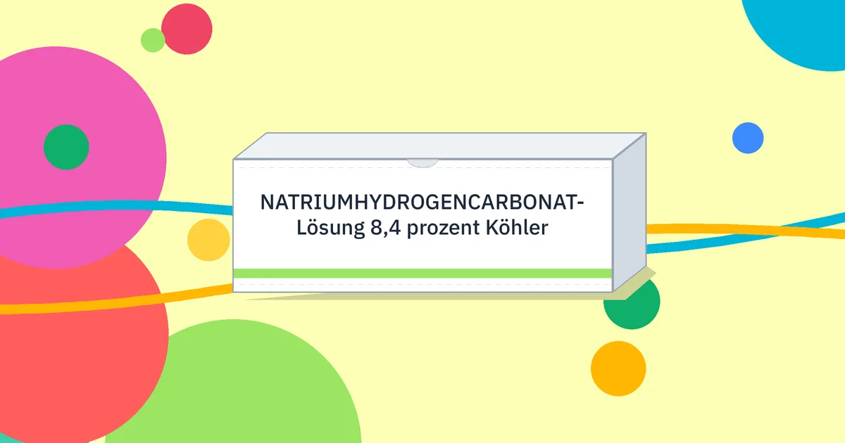 Symbolbild: Packung mit der Aufschrift NATRIUMHYDROGENCARBONAT-Lösung 8,4 prozent Köhler (PZN 02699926) – Verfügbarkeit und Bezug in Apotheken in Frankfurt am Main