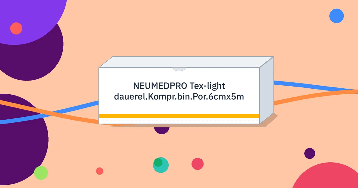 Symbolbild: Packung mit der Aufschrift NEUMEDPRO Tex-light dauerel.Kompr.bin.Por.6cmx5m (PZN 19554155) – Verfügbarkeit und Bezug in Apotheken in Frankfurt am Main